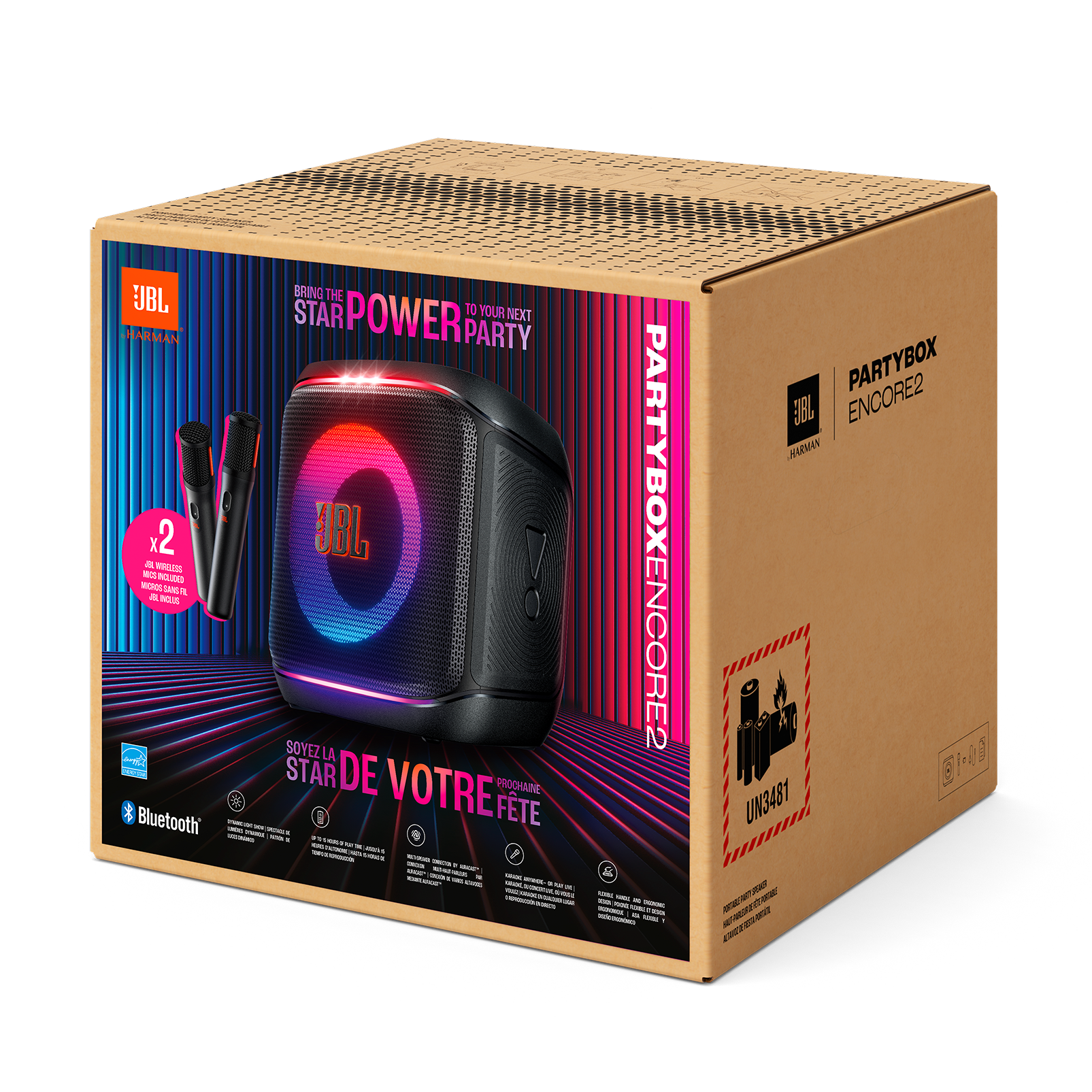 JBL PartyBox Encore 2 | Portable party speaker with 1 mic